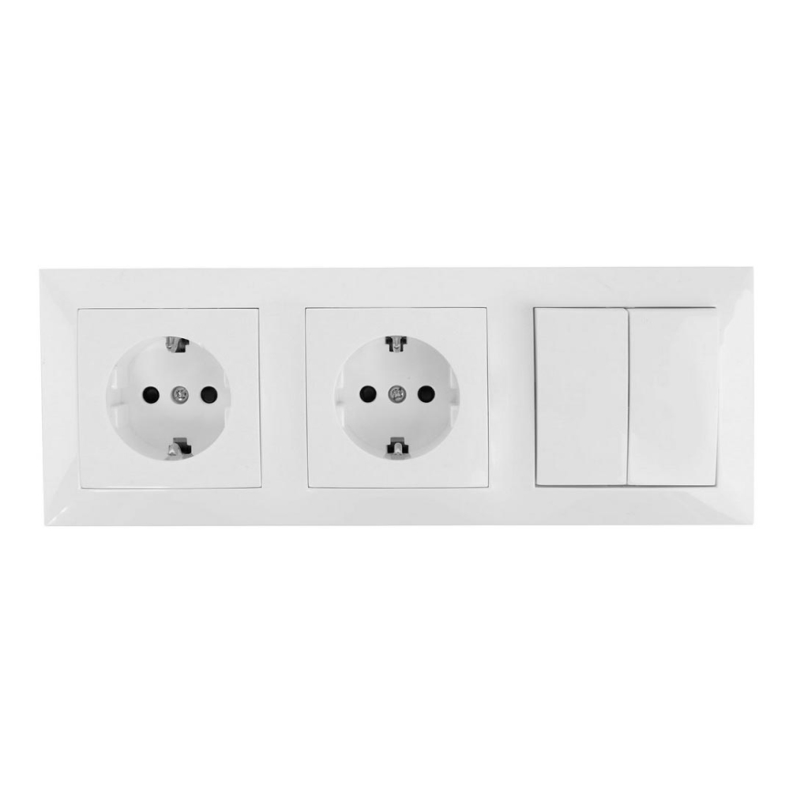 Aigostar - SADA 2x Zásuvka se spínačem 2x16A/250V | rent.cz
