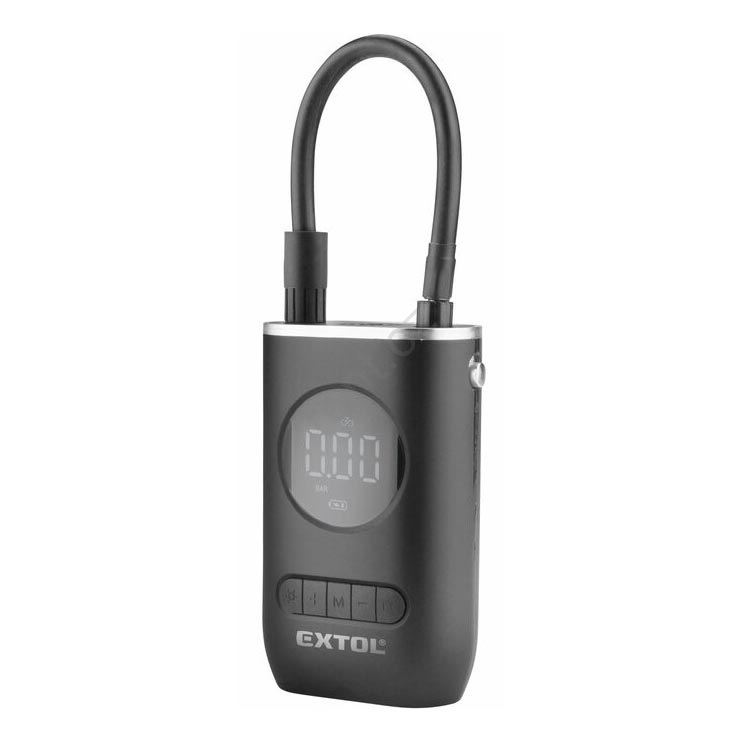 Extol Premium - Digitální kapesní kompresor 2000 mAh 7,4V černá | rent.cz