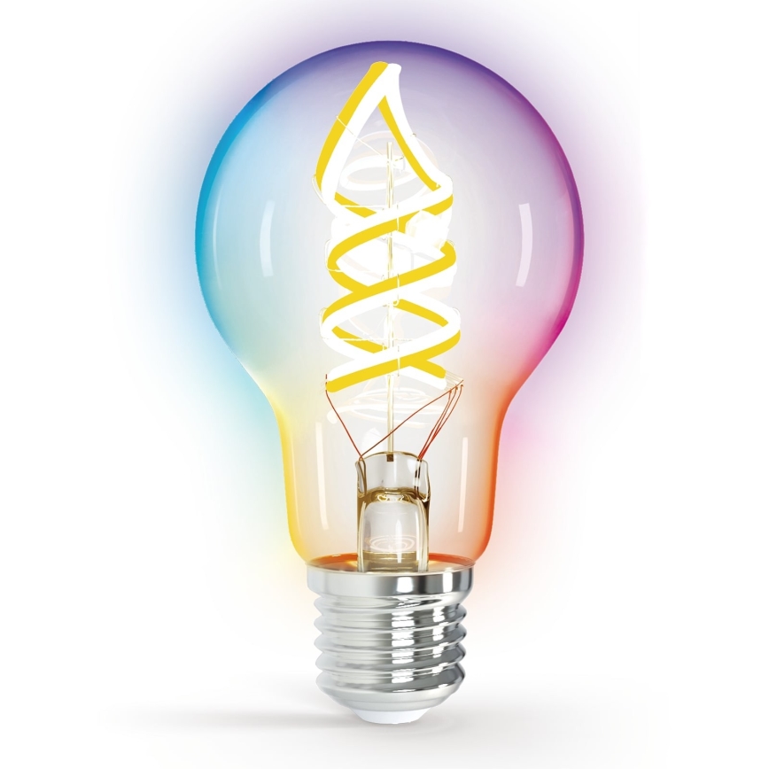 LED RGBW Žárovka FILAMENT A60 E27/4,9W/230V 2700K - Aigostar | rent.cz