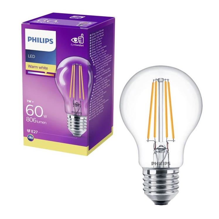 Led Žárovka Vintage Philips A60 E27 7w 230v 2700k Rent Cz