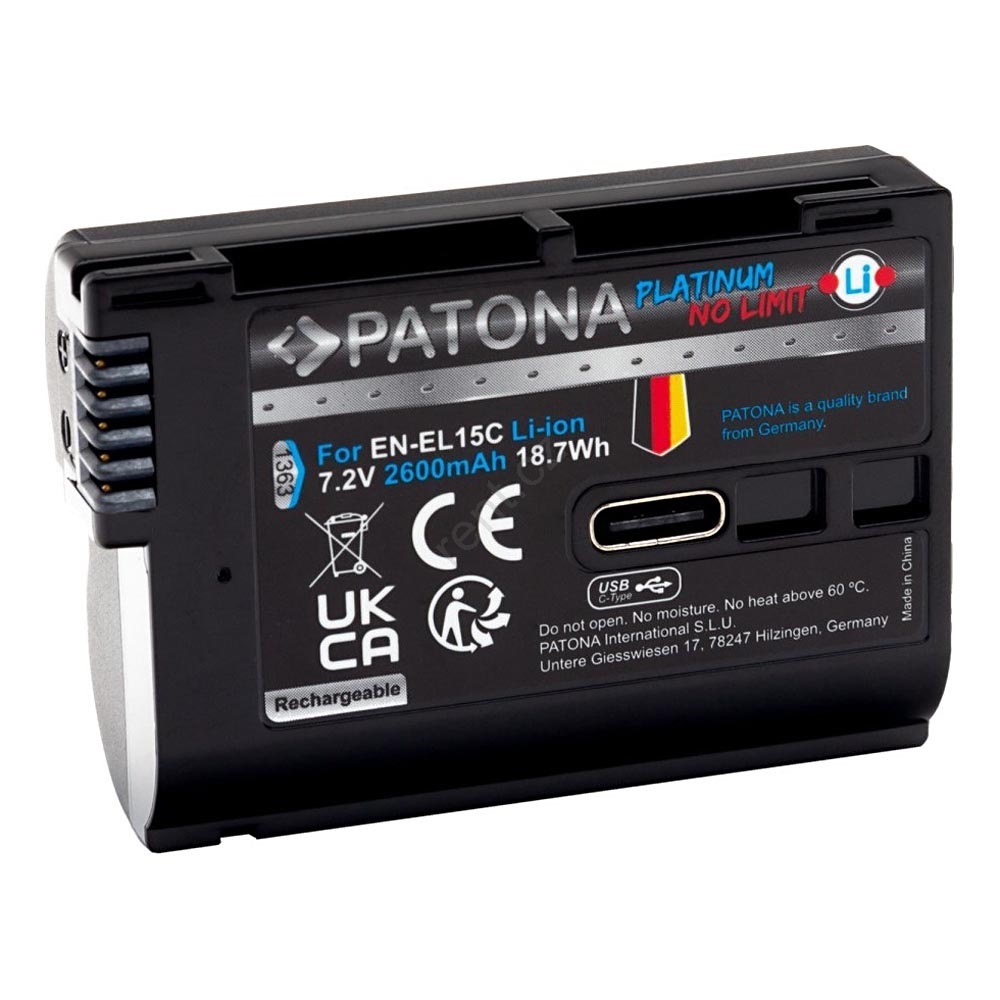 PATONA - Aku Nikon EN-EL15C 2250mAh Li-Ion Platinum USB-C | rent.cz