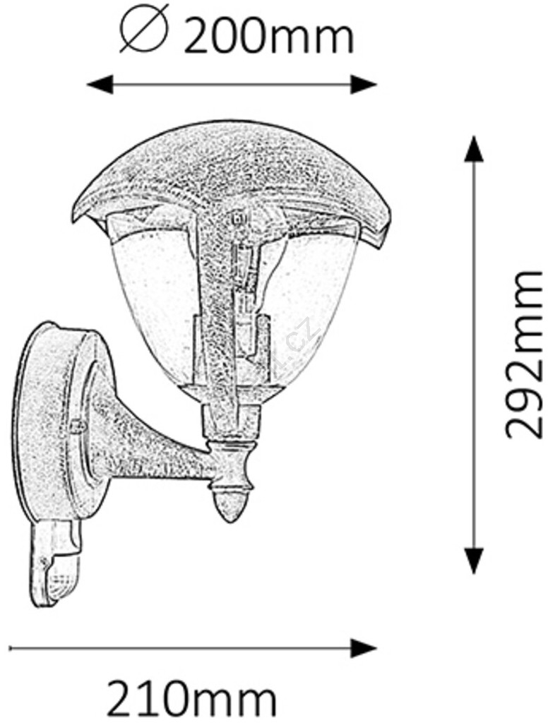 Rabalux 8676 - Venkovní senzorové svítidlo MIAMI 1xE27/40W/230V IP44 ...