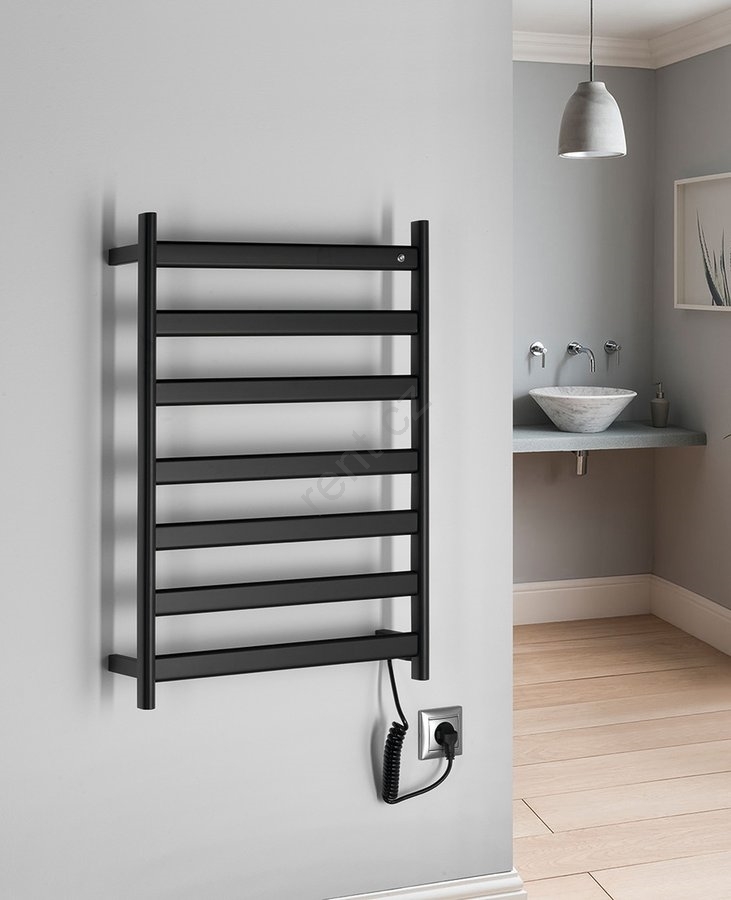 Sapho - Elektrický sušák na ručníky ELIAS 105W/230V 49x73 cm matná černá | rent.cz