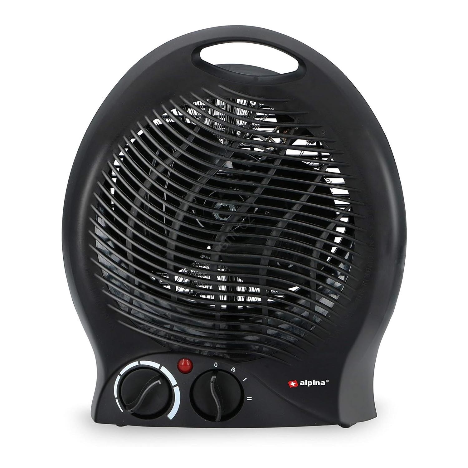 Ventilátor s topným tělesem 1000/2000W/230V černá | rent.cz